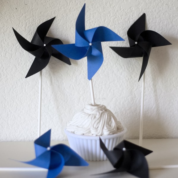 Blue Pinwheels - Etsy