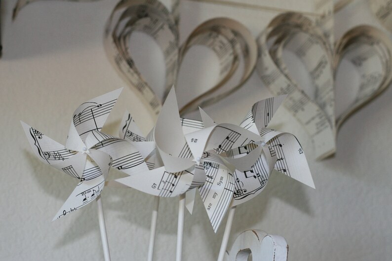Music Theme Wedding Favor Pinwheels Music Notes 12 Mini - Etsy