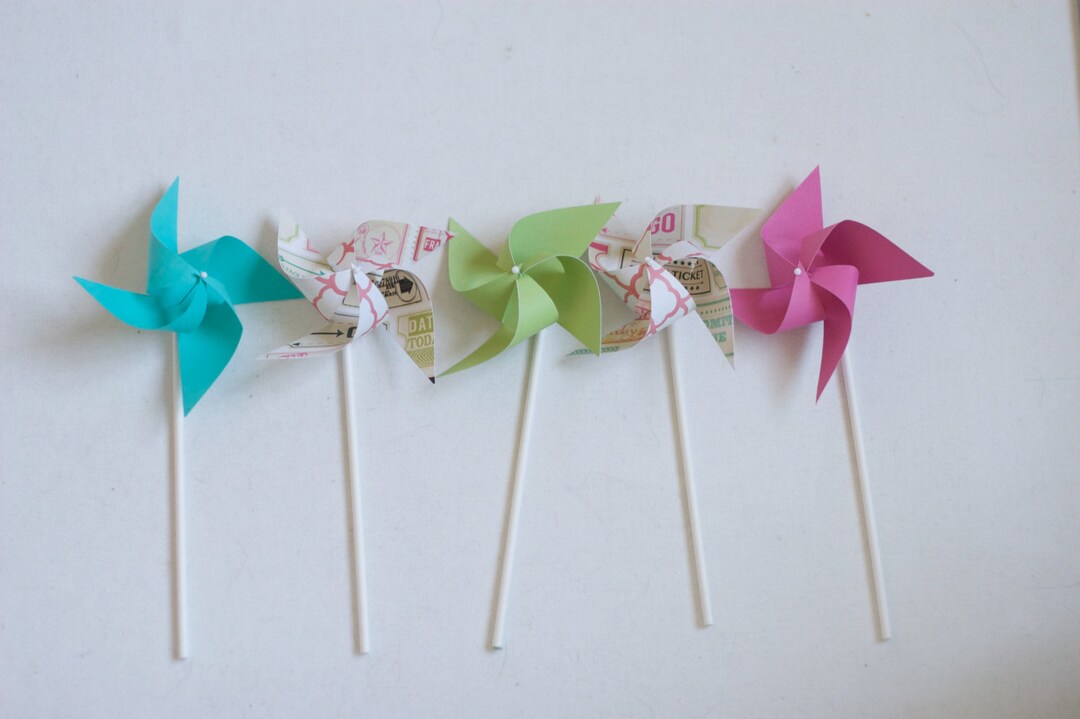 Carnival Circus Decor Vintage/retro First Birthday 12 Mini Pinwheels ...