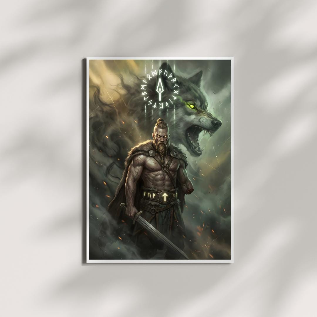 Tyr: Norse God of War & Honor – Viking Mythology Digital Wall Art ...