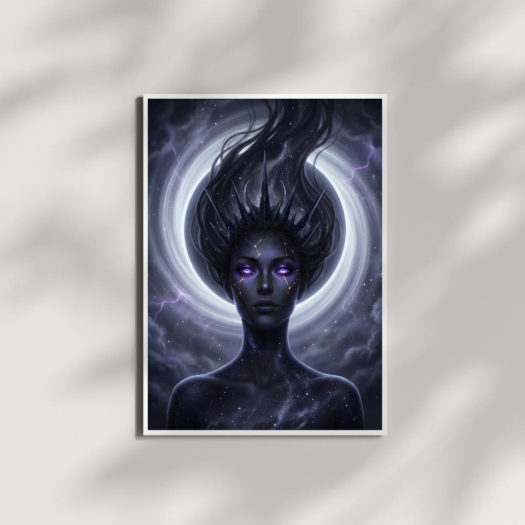 Nyx: Primordial Goddess of Night – Greek Mythology Digital Wall Art ...