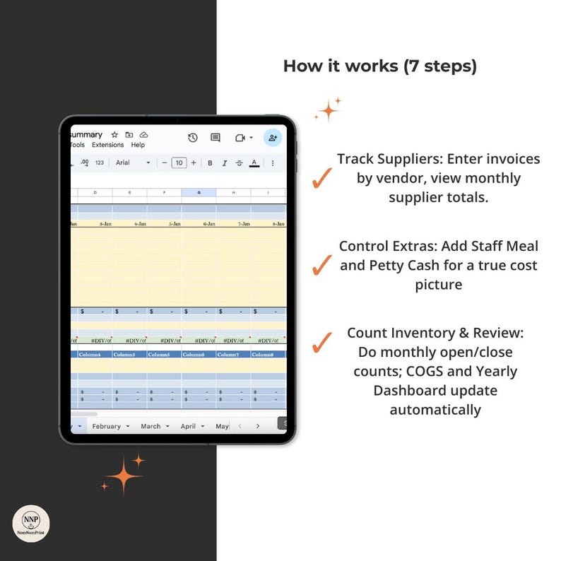 Food Cost Tracker Excel Template | Restaurant COGS Calculator ...