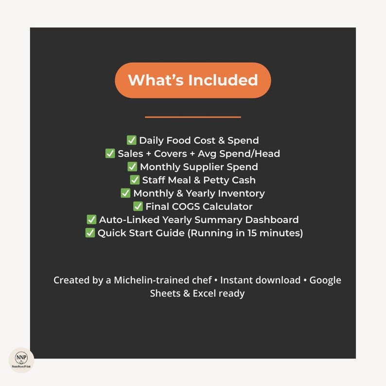 Restaurant Food Cost Tracker | COGS Calculator, Inventory Management ...