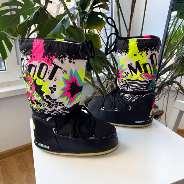 80s Vintage Moon Boots - Etsy