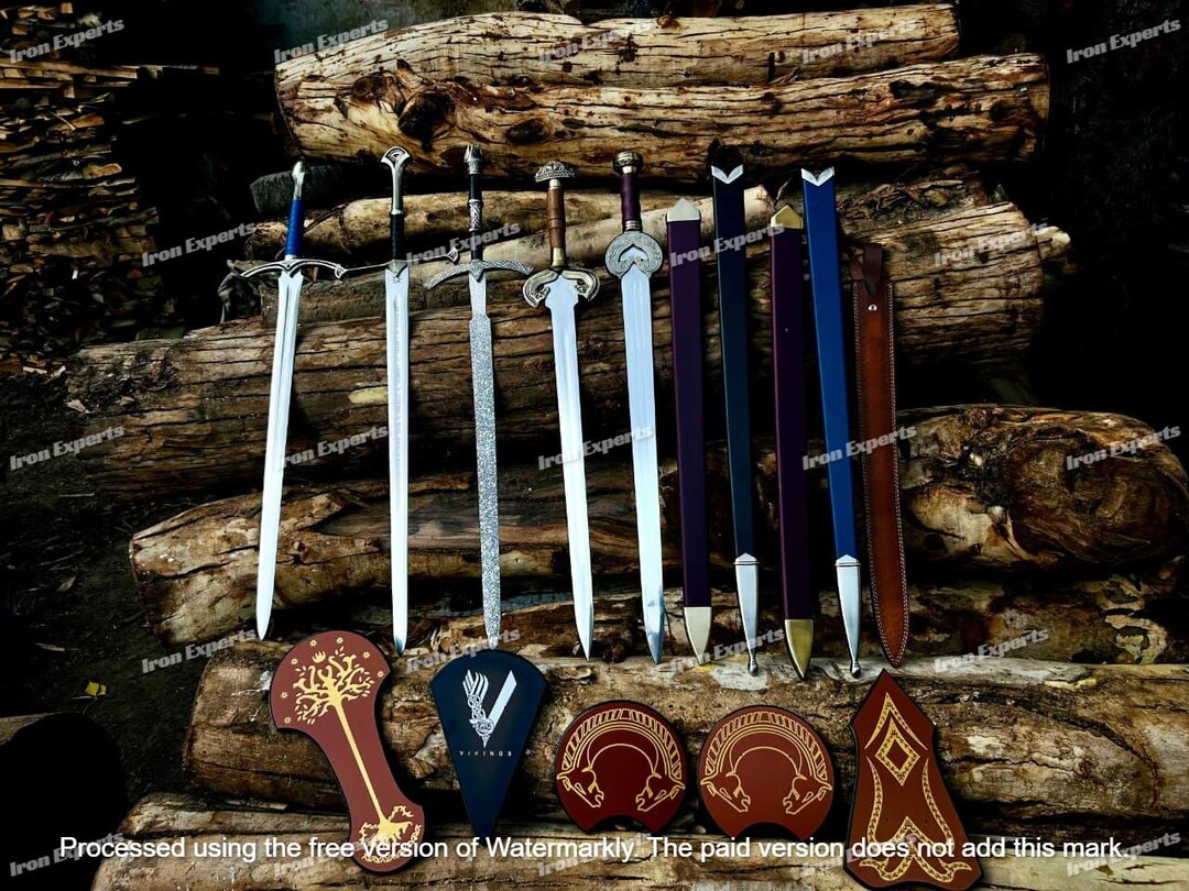 Handmade Replica Sword With Scabbard, Collectible Medieval Display ...