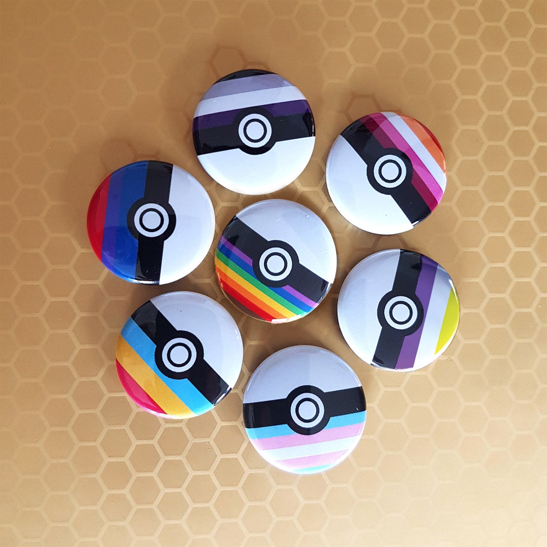 Pokepride Pins - Pride Flag Pins, 7 Types, 1"/25mm Button (FREE UK ...