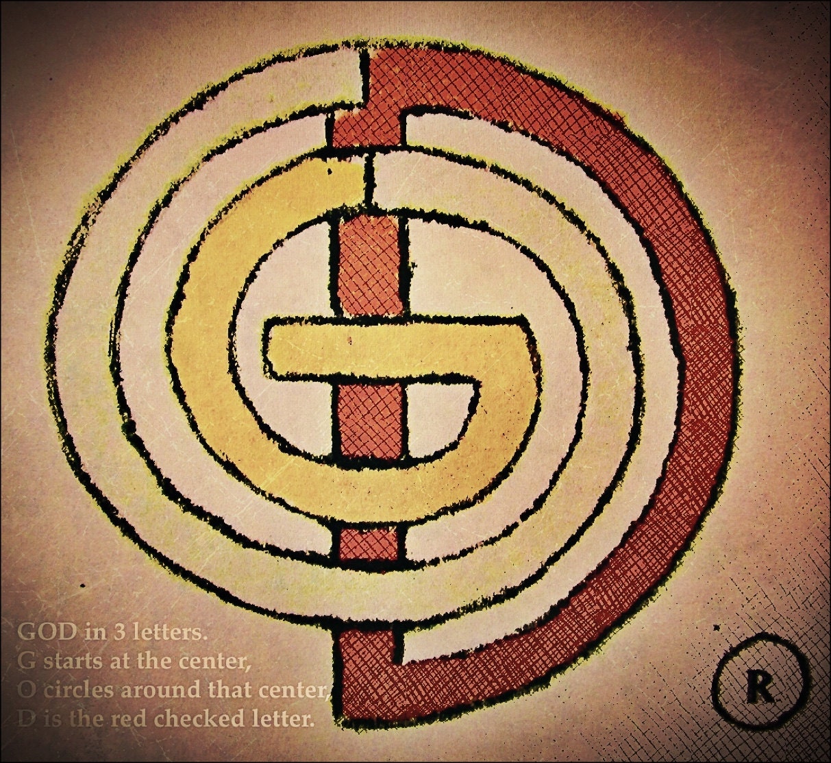 God Symbol Sterling Necklace | Etsy