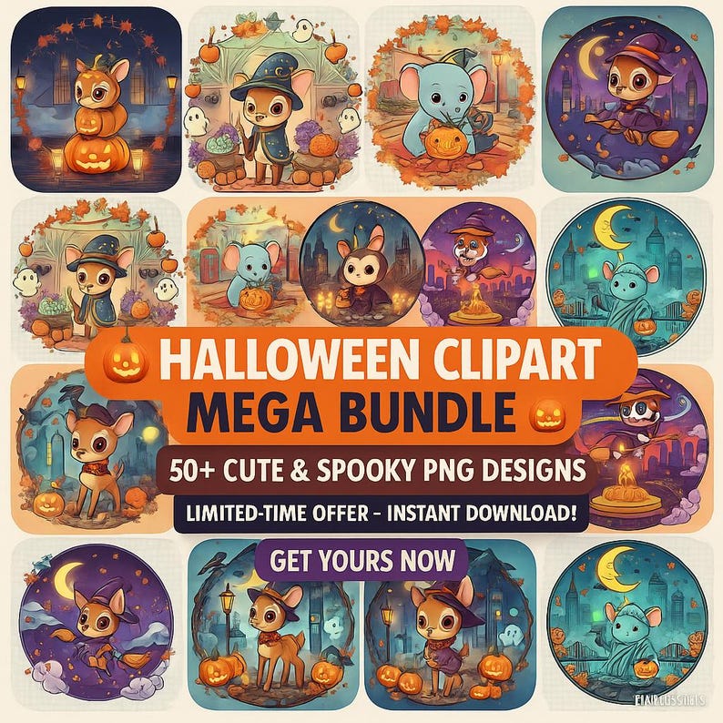 Halloween PNG Clipart Bundle – 50 Spooky Designs, Commercial Use - Etsy