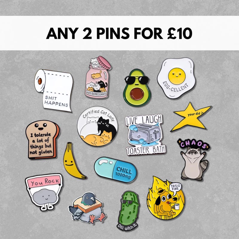 Cute Lanyard Pin Badges - Etsy UK