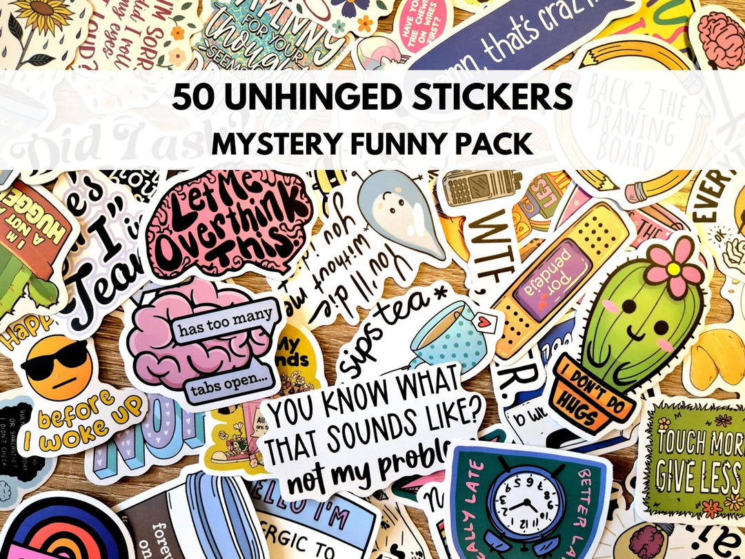 Funny Sarcastic Sticker Bundle | Fun Sticker Packs | Waterproof Sticker ...