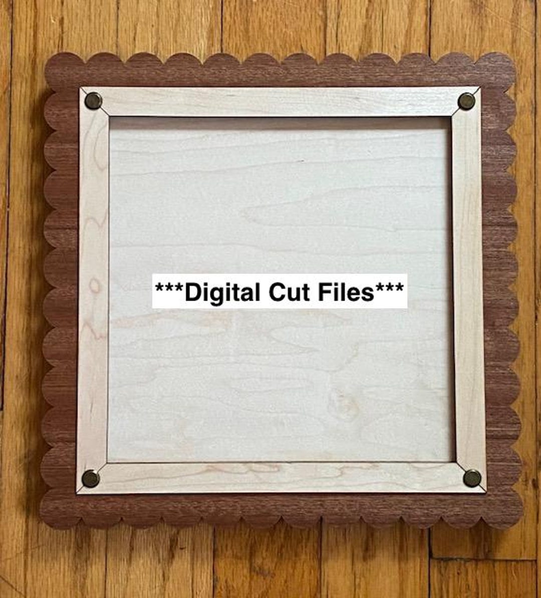Lightburn Cut Files-scalloped Frames (2 Versions; Chicago Screws and ...