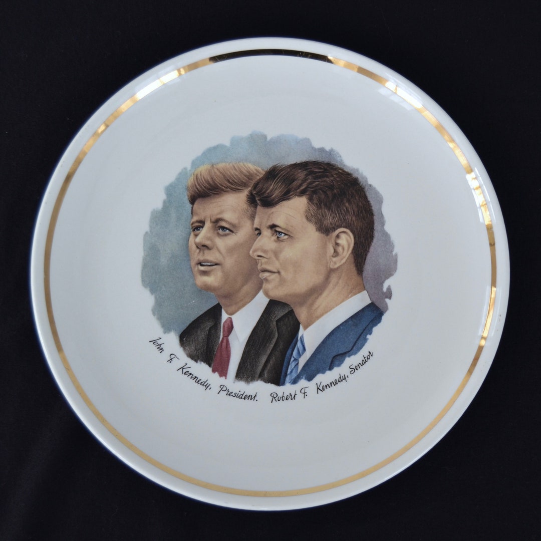 Vintage President JFK and Senator Robert Kennedy Ceramic Plate With ...
