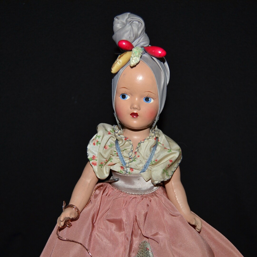 Vintage 1940s Carmen Miranda Style Composition Doll With Fruit and ...