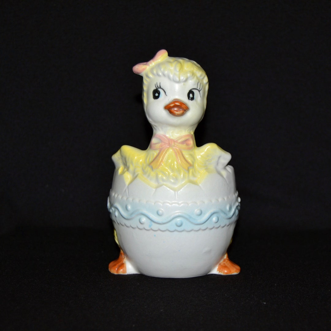 Vintage Chick and Egg Ceramic Planter by Relpo Japan - Etsy