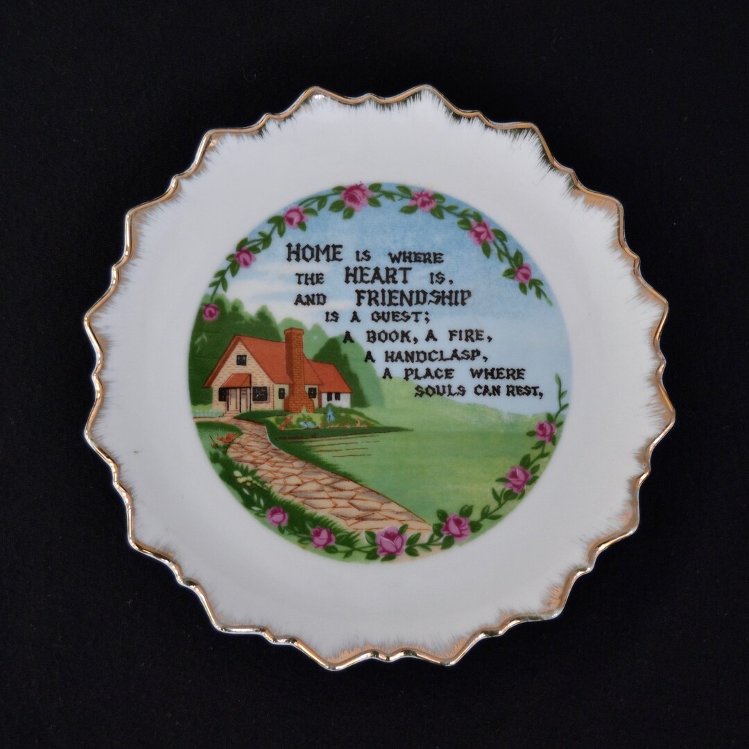 Vintage Sentimental Home and Friendship Wall Hanging Plate by Artmark ...