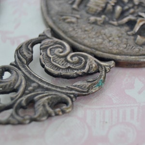 Vintage Set of Small Hand Mirror and Pocket Comb Silver Plated Made in ...