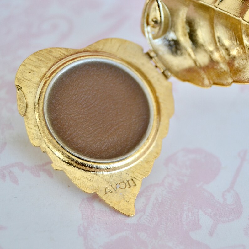 Vintage Perfume Brooch Golden Leaf Pin Made of Gold Tone Metal | Etsy