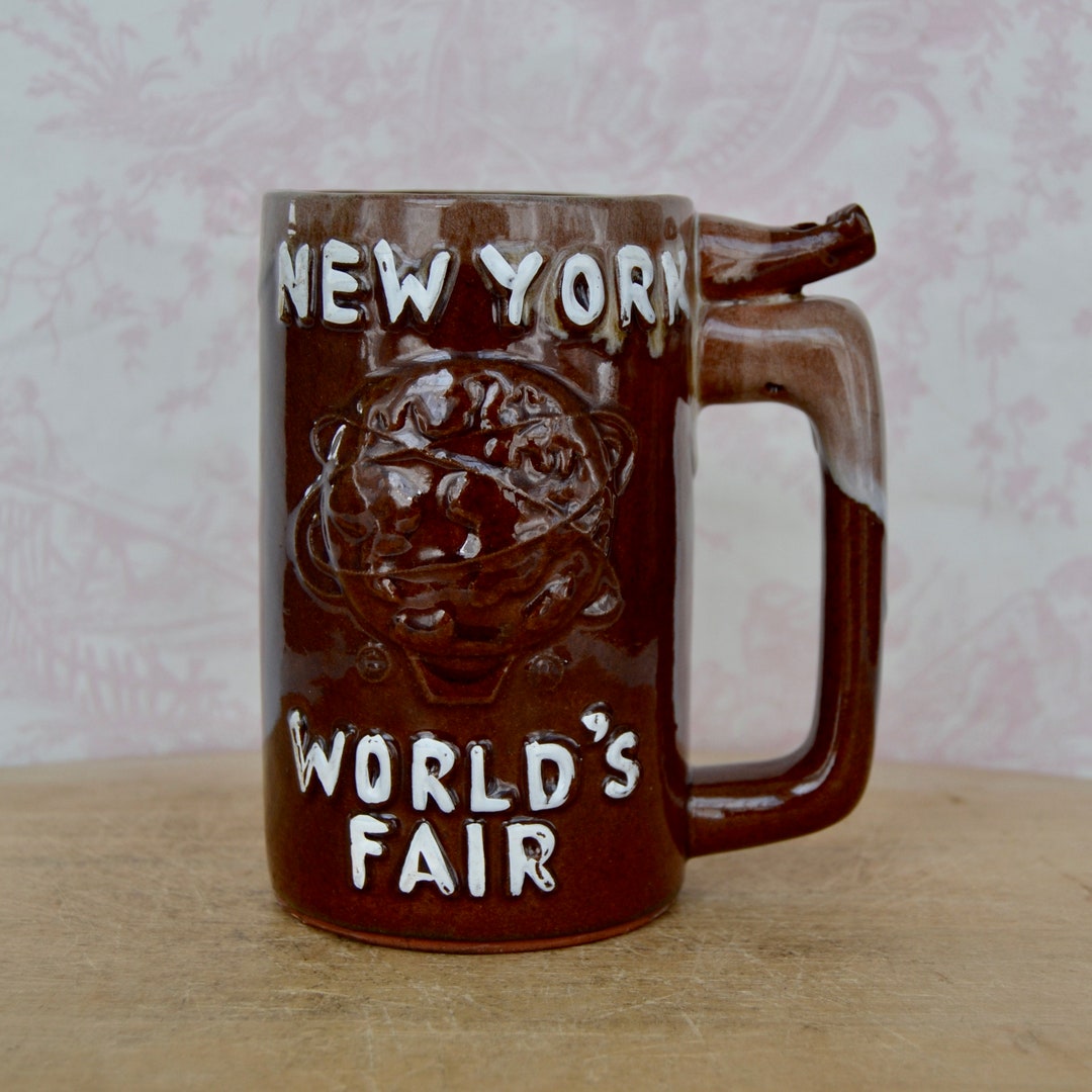 Vintage 1964 1965 New York World's Fair Redware Pottery Drip Glaze Mug ...