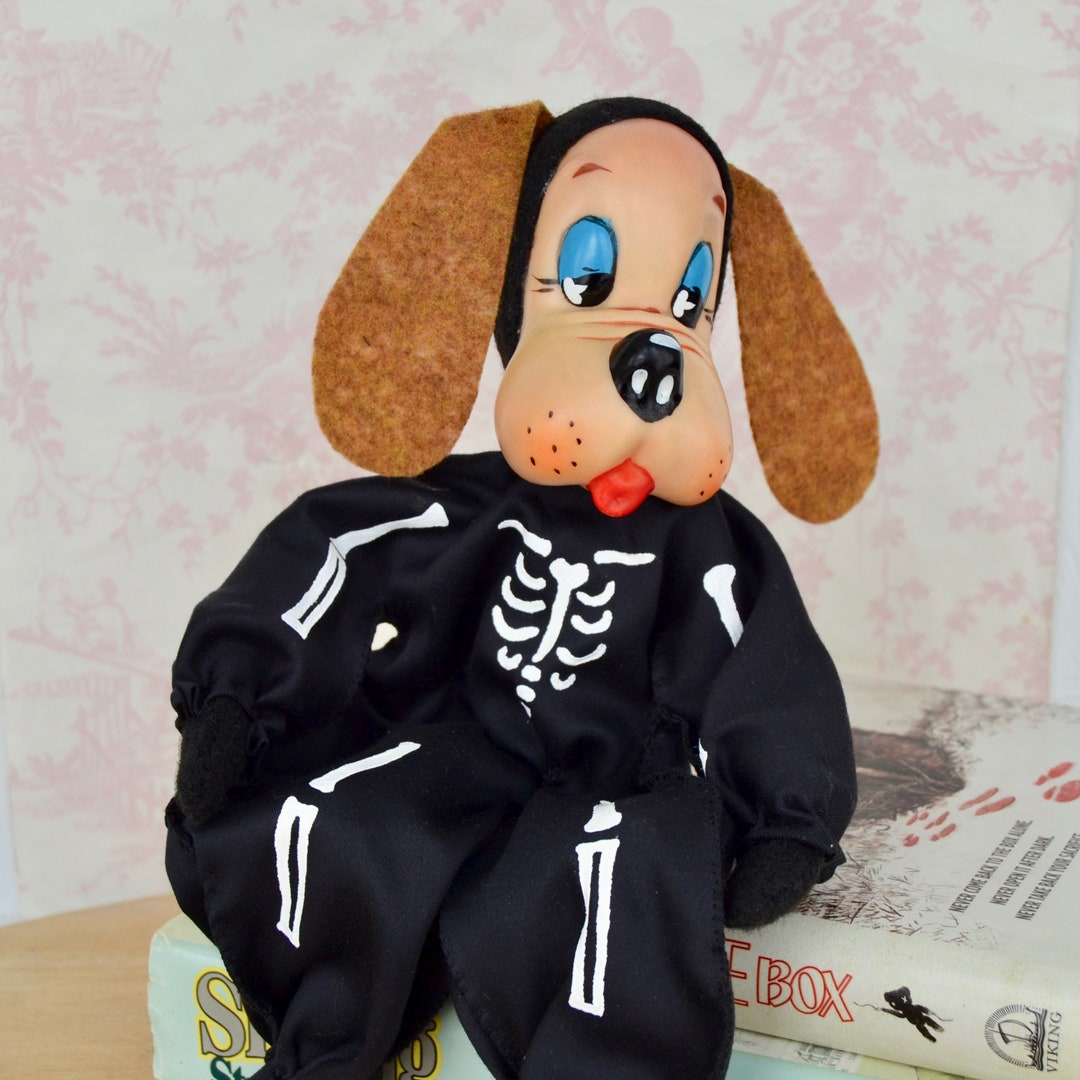 Bones the Shelf Sitting Skeleton Dog With Plastic Face and Felt Ears ...