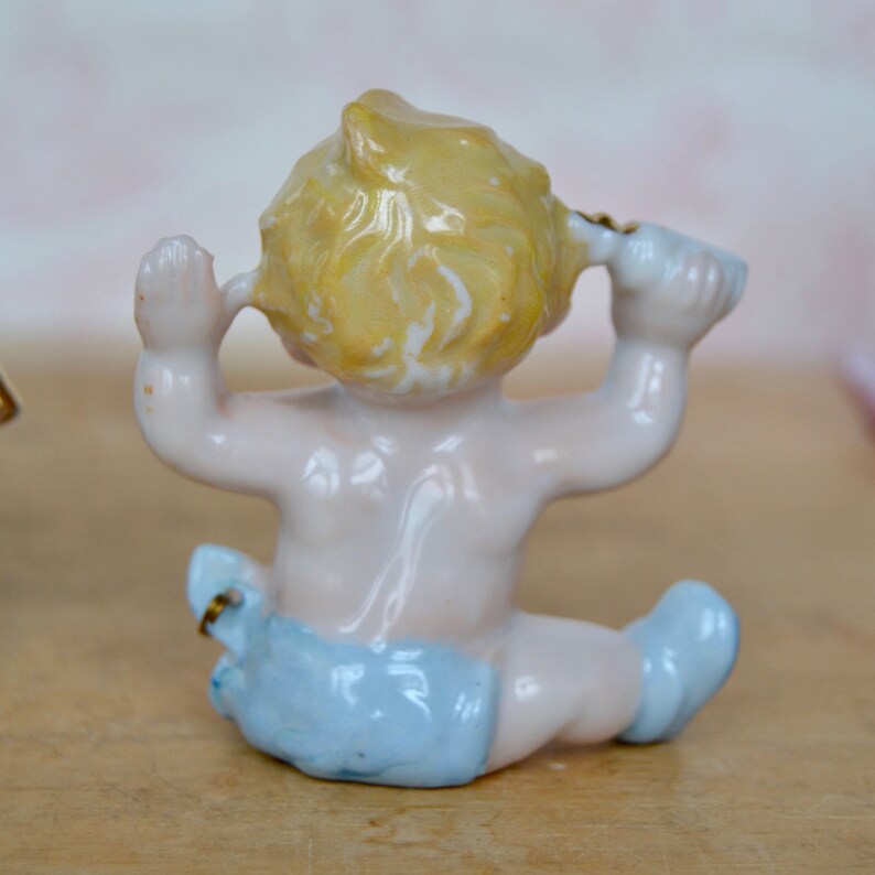 Vintage Trio of Ceramic Baby Figurines With Safety Pin Diapers - Etsy