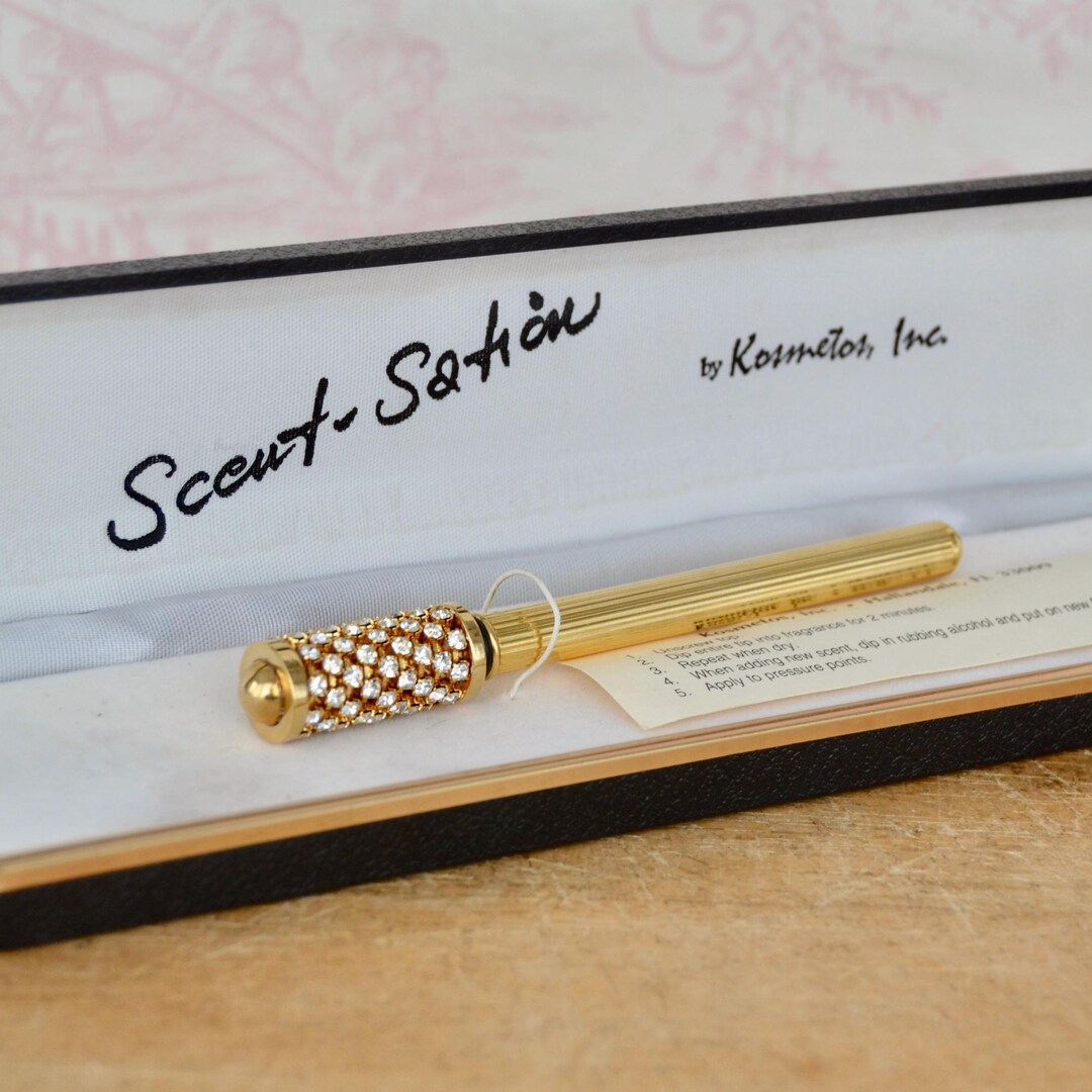 Vintage Scent-sation Perfume Dapper Stick With Rhinestones in Original ...