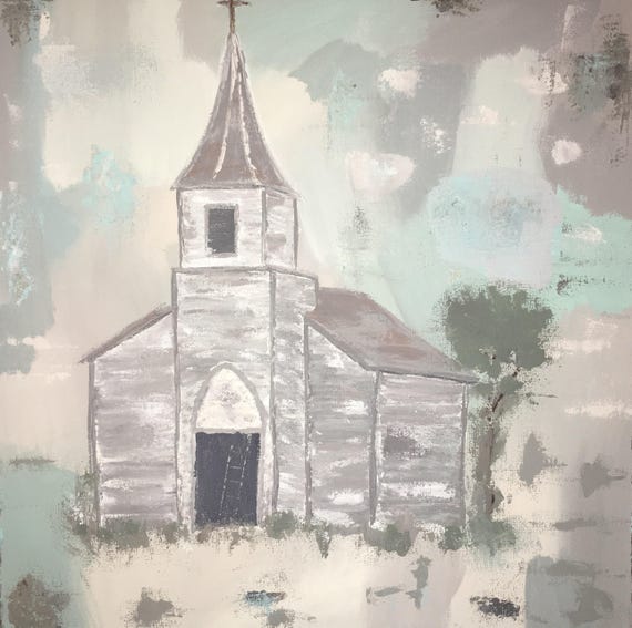 Old Southern Church Rustic Farmhouse Decor Shabby Chic - Etsy