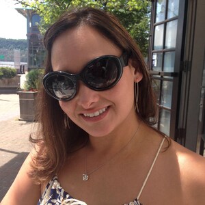 Inverted Gold Hoop Earrings, Upside Down Hoop, Gold Threader Earrings ...