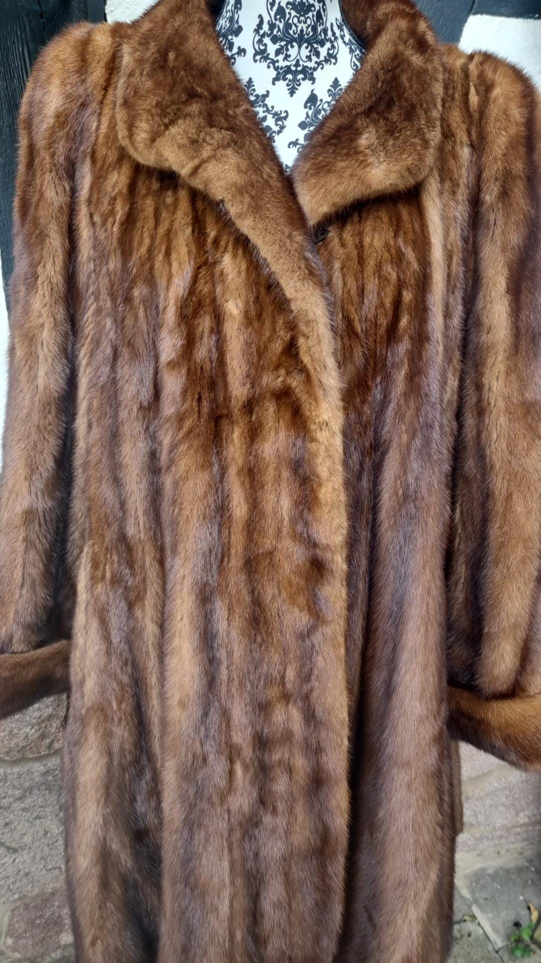 German Real Brown Mink Premium Lavish Mink, Mink Fur, Handmade, One of ...