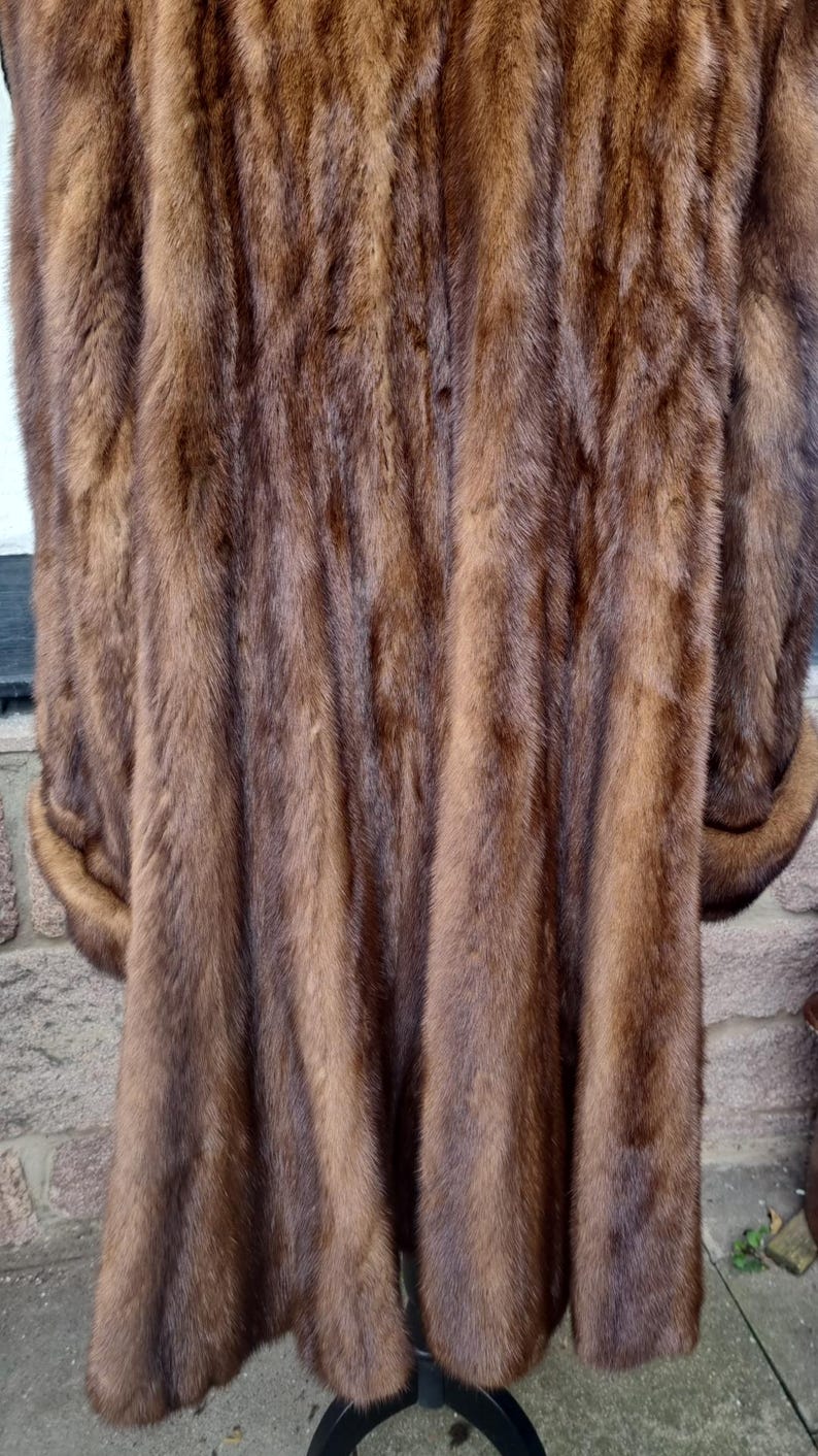 German Real Brown Mink Premium Lavish Mink, Mink Fur, Handmade, One of ...
