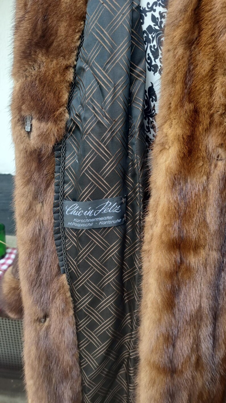 German Real Brown Mink Premium Lavish Mink, Mink Fur, Handmade, One of ...