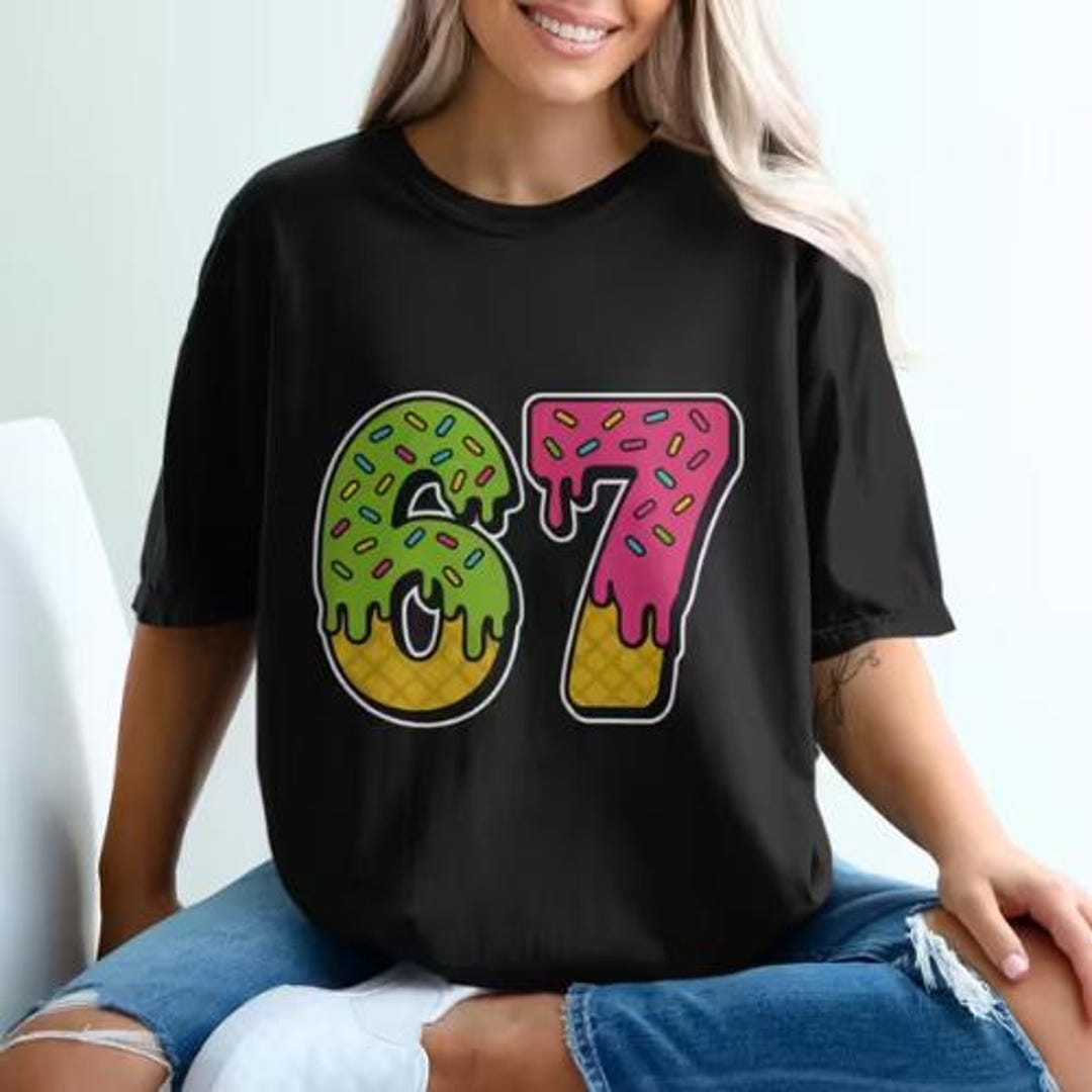 67 SVG PNG, Six Seven Birthday Shirt Design, Digital Download for ...