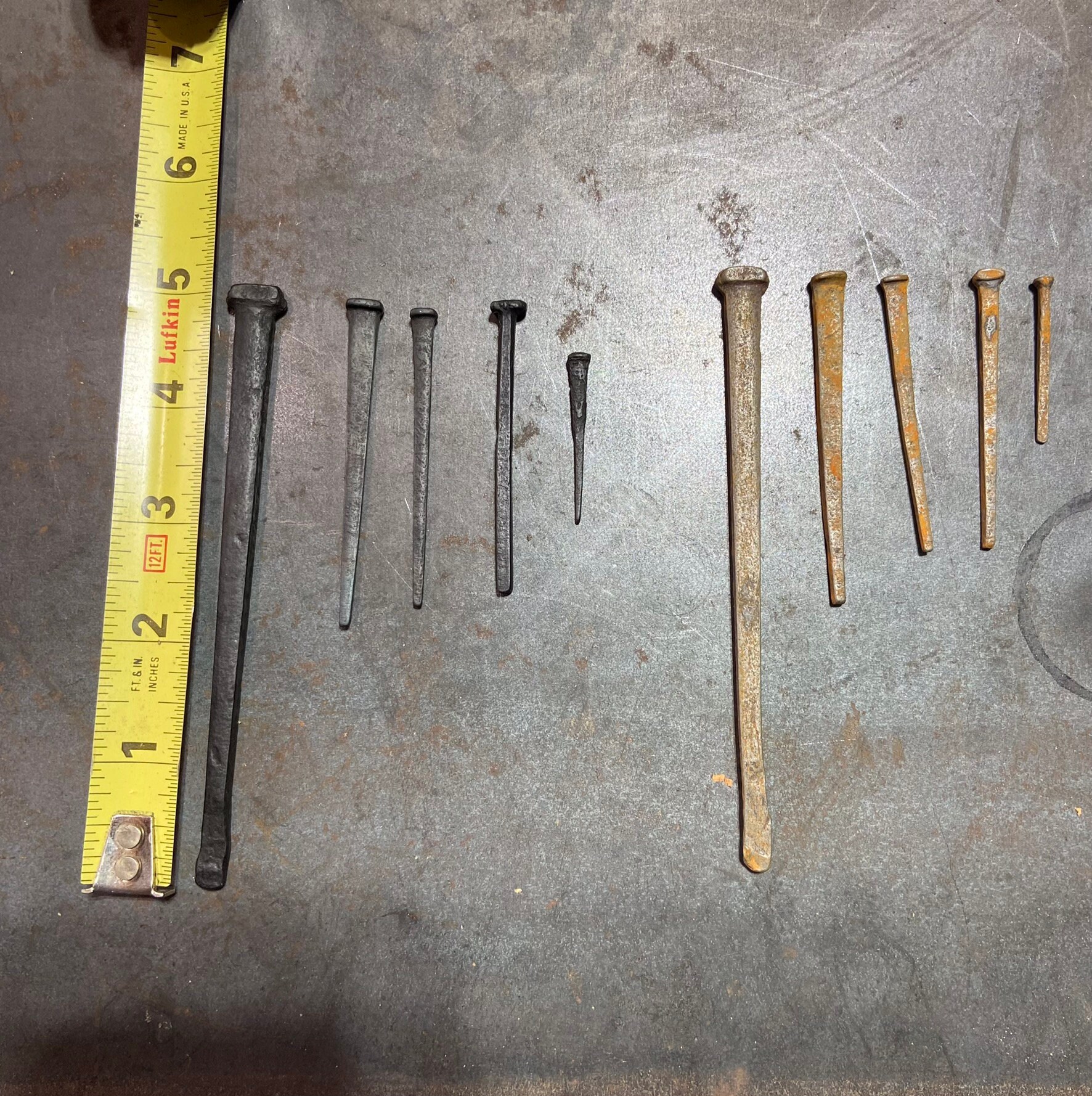 170 Year Old Wrought Iron Square Nails in 2 Finishes - Etsy