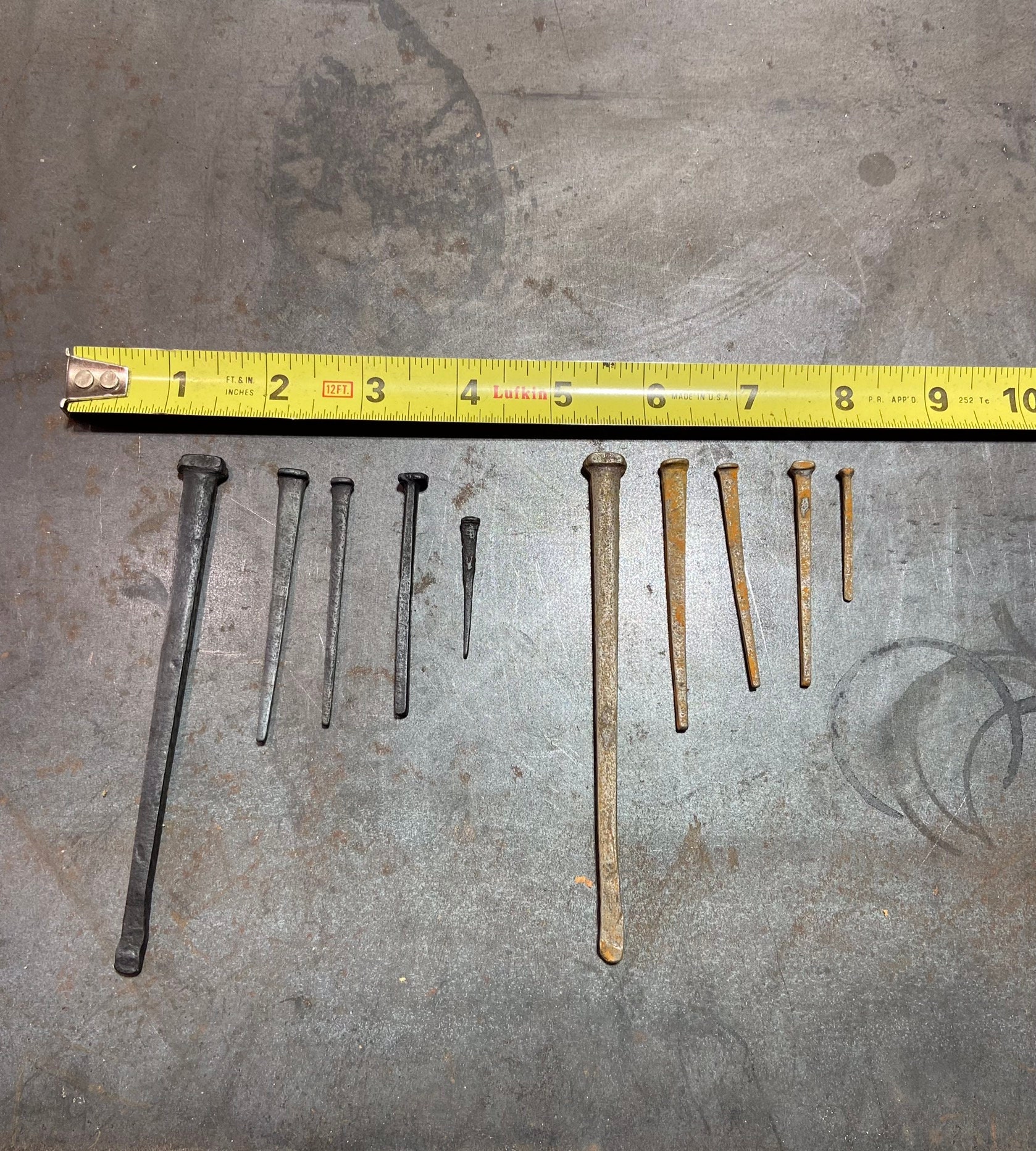 170 Year Old Wrought Iron Square Nails in 2 Finishes - Etsy