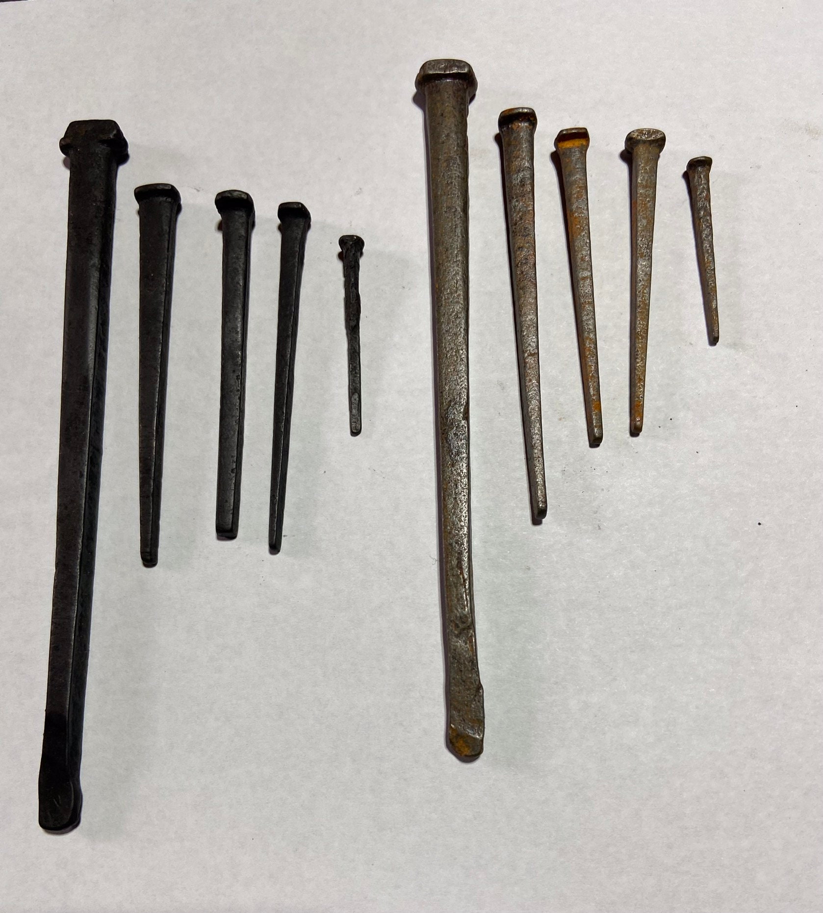 170 Year Old Wrought Iron Square Nails in 2 Finishes - Etsy