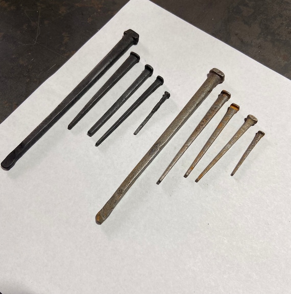 170 Year Old Wrought Iron Square Nails in 2 Finishes | Etsy