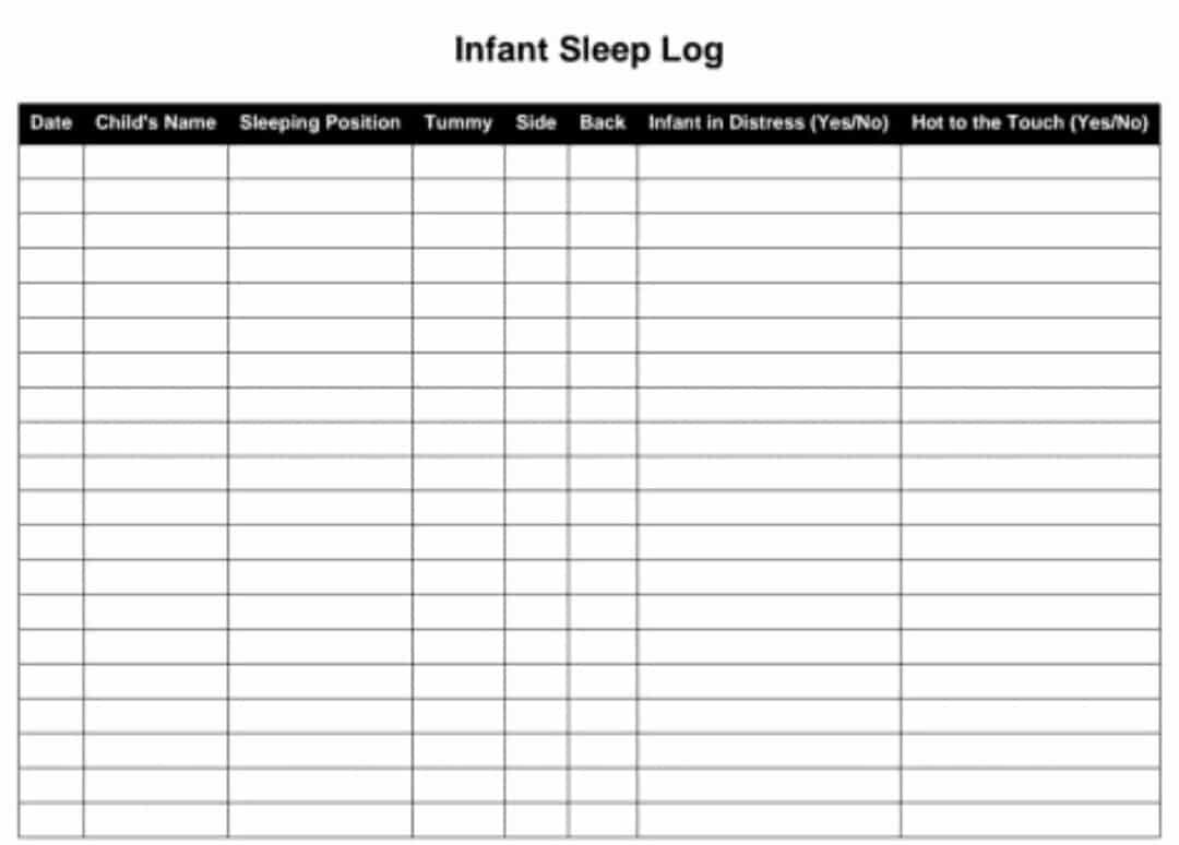 Infant Sleep Log 2 - Etsy