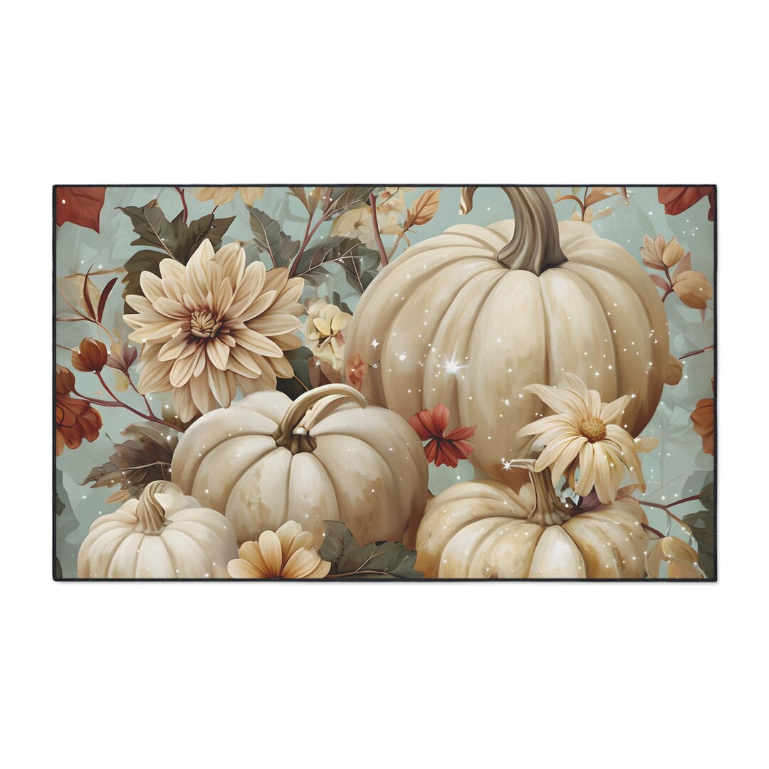 Autumn Pumpkin Floor Mat: Farmhouse Fall Decor - Etsy