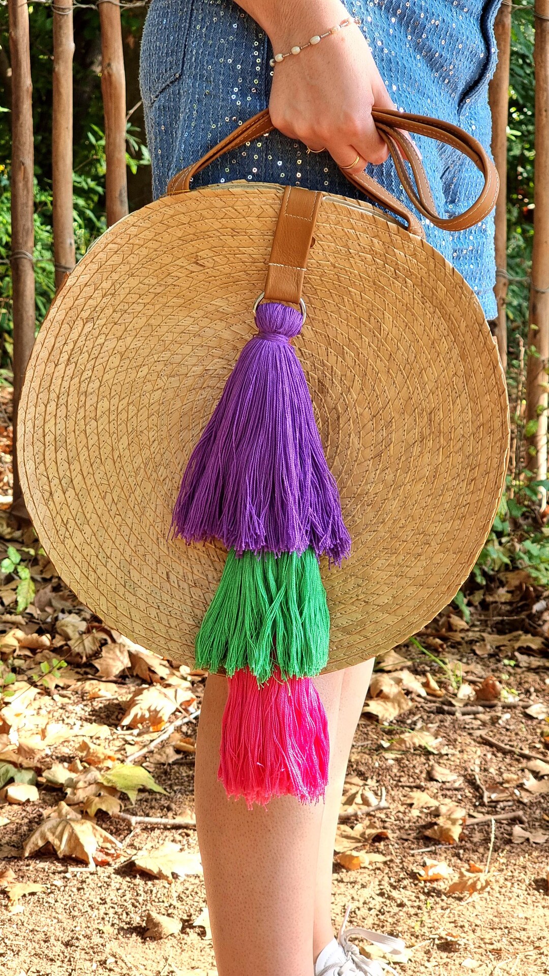 Women's Bag in Leather and Fique, Beach Style - Etsy