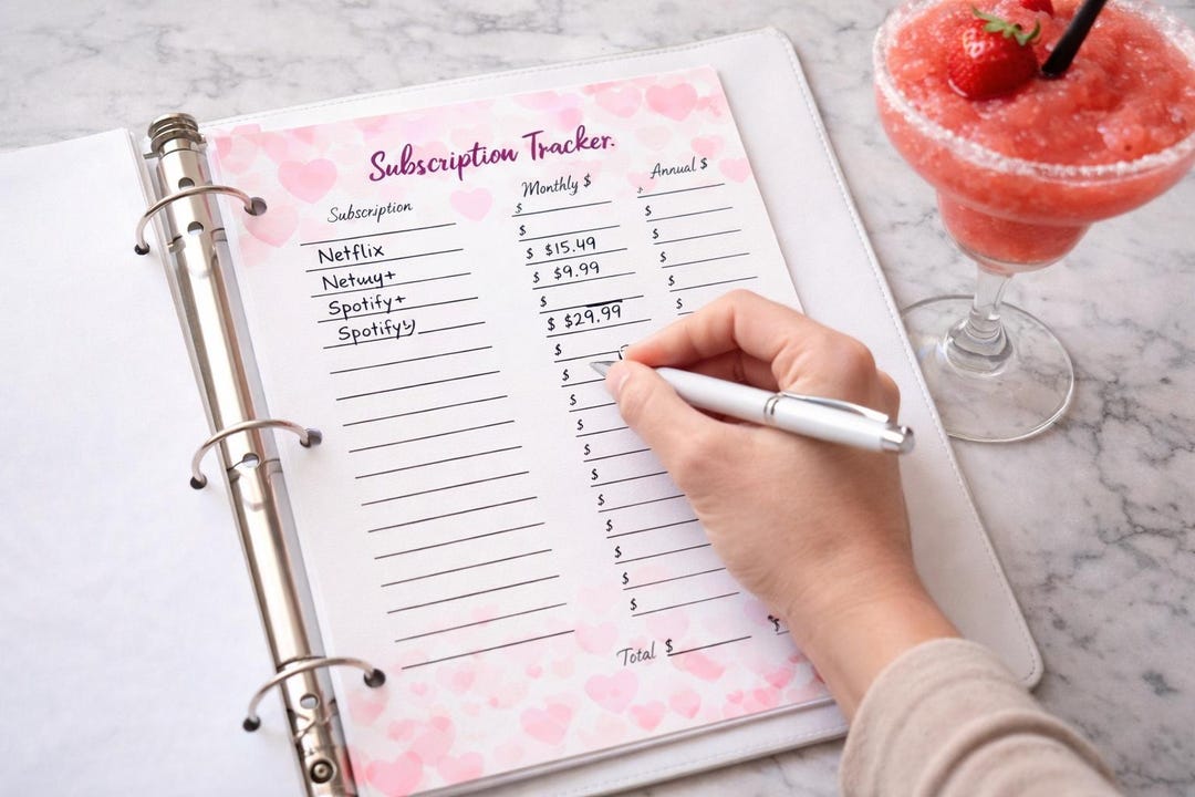 Subscription Tracker Printable | Monthly Bill Checklist | Budget Log ...