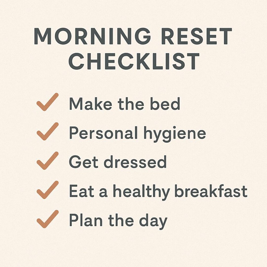Morning Reset Checklist Printable | Mental Health, Productivity (PDF ...