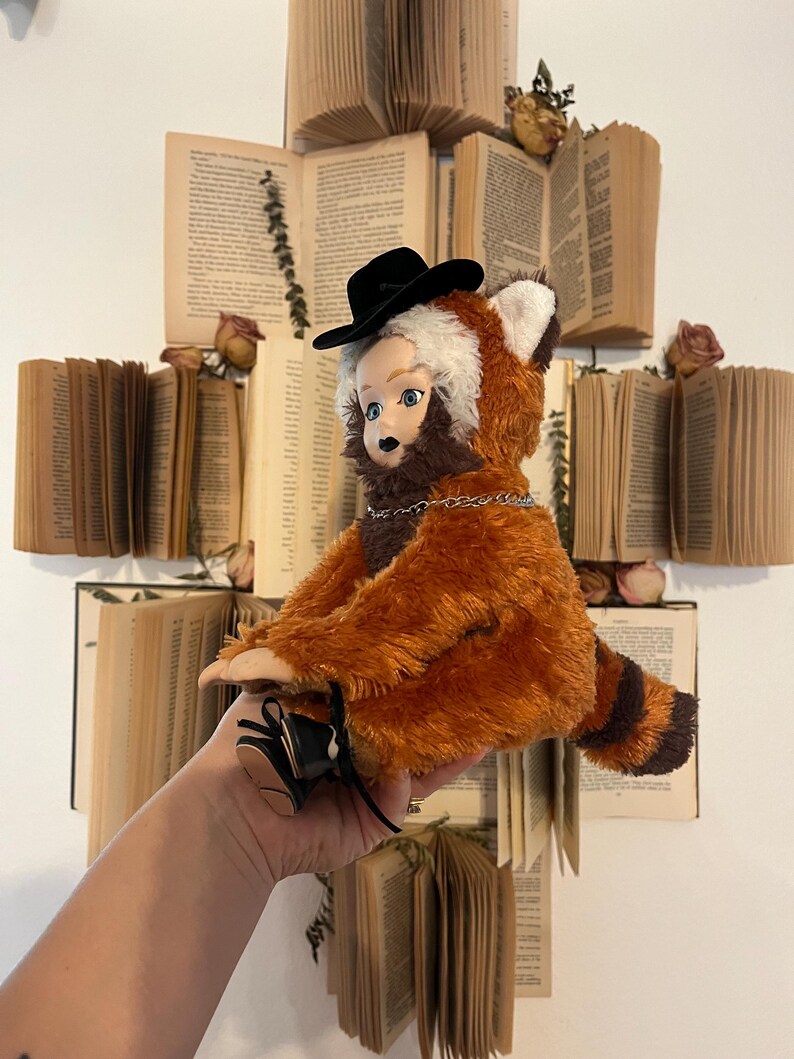 CHUCK the Creepy Cute Red Panda Porcelain Doll Plushie Franken, Mashup ...