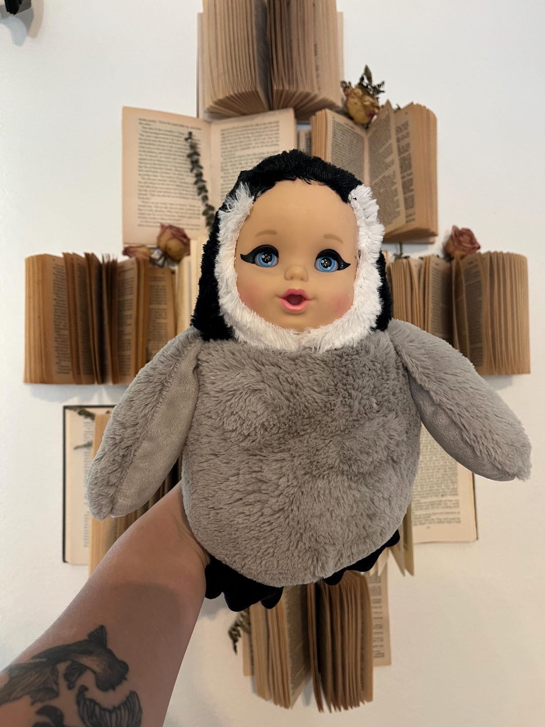 TAMMY Cute Penguin Plush Babydoll Handmade, Franken, Mashup, Oddity ...