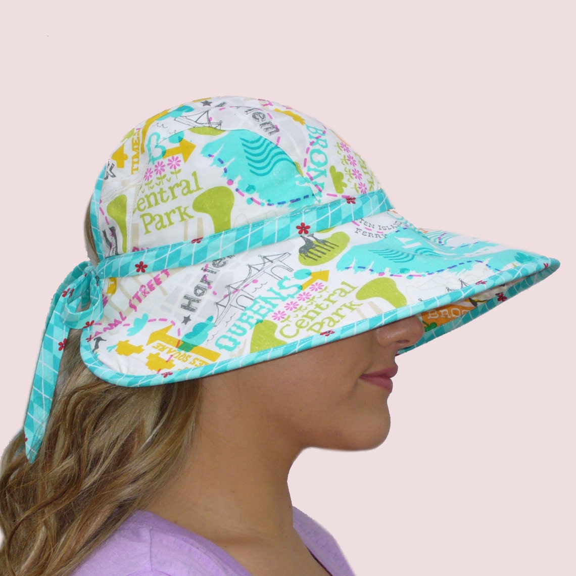 PAPER PATTERN: Wide Brim Floppy Sun Hat in Cotton With Adjustable Back ...