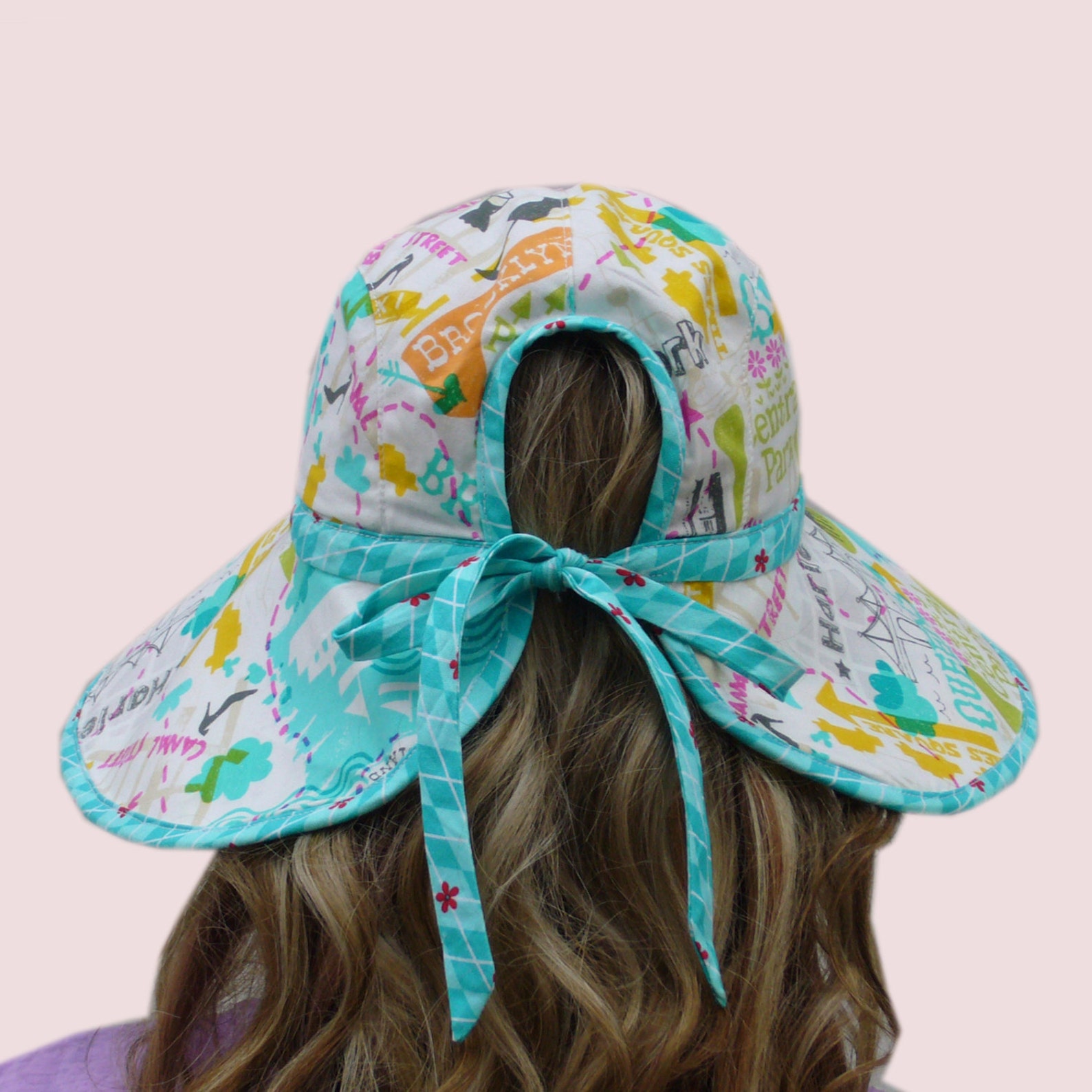 PAPER PATTERN: Wide Brim Floppy Sun Hat in Cotton With Adjustable Back ...