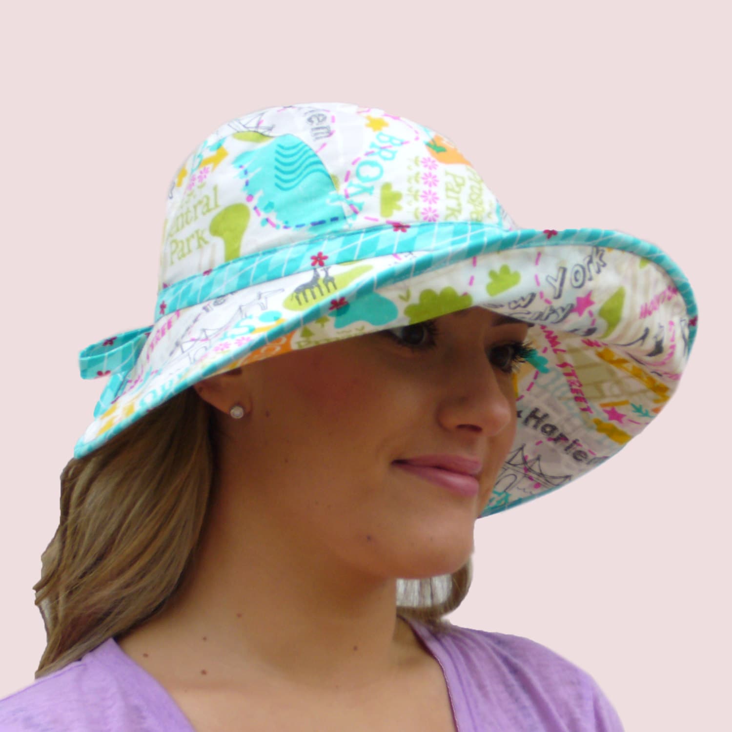 PAPER PATTERN: Wide Brim Floppy Sun Hat in Cotton With Adjustable Back ...