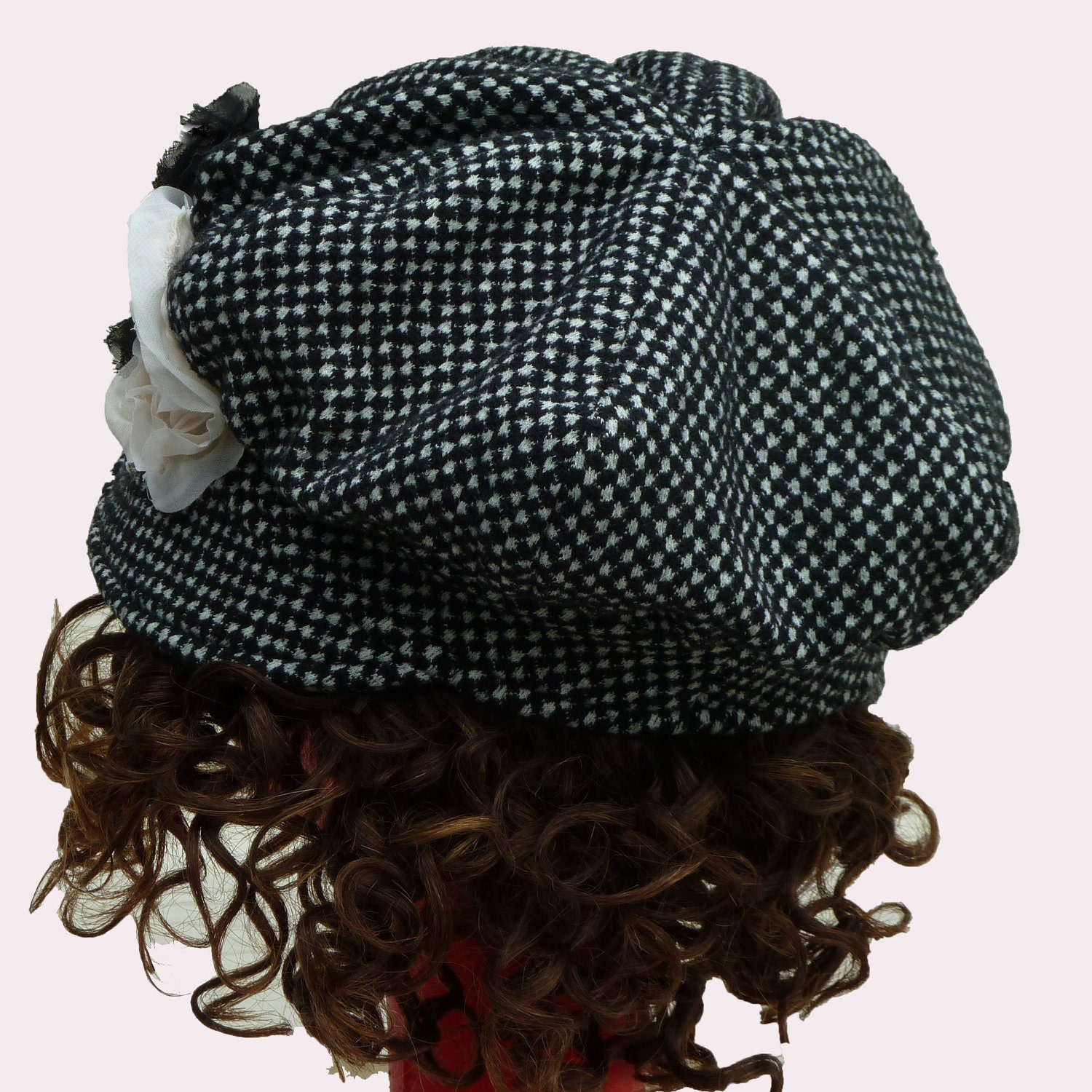 SEWING PATTERN: Slouchy Newsboy Cap, Brimmed Beret With Double Rose ...