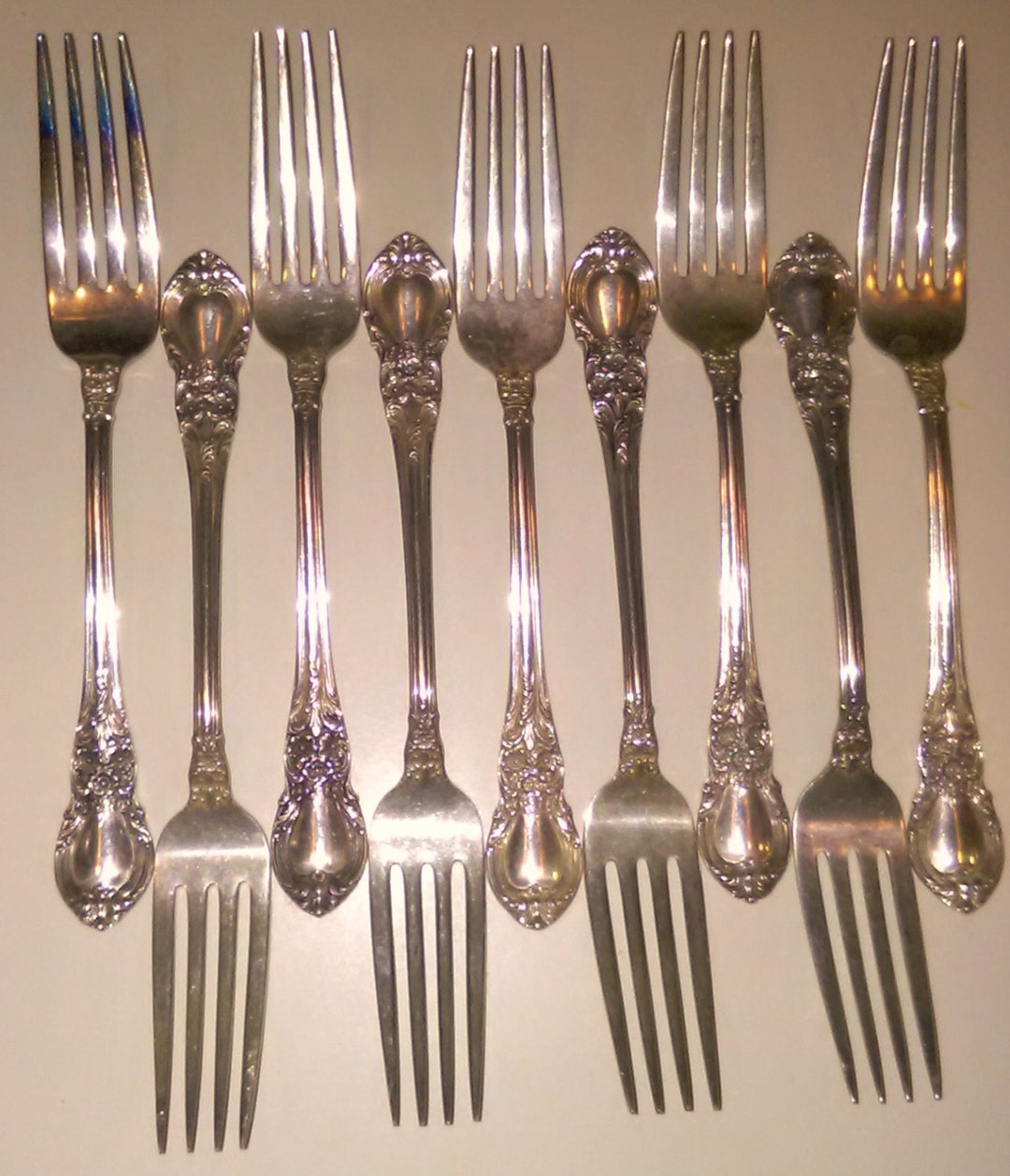 Lunt Antique Sterling Silver Dinner Fork in American Victorian Pattern ...