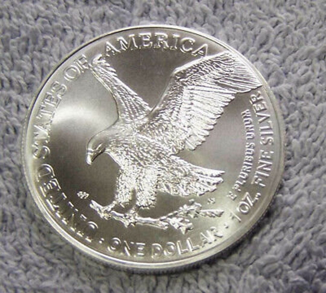 1 Oz American Silver Eagle Type 2 .999 Fine Silver Bullion Round - Etsy