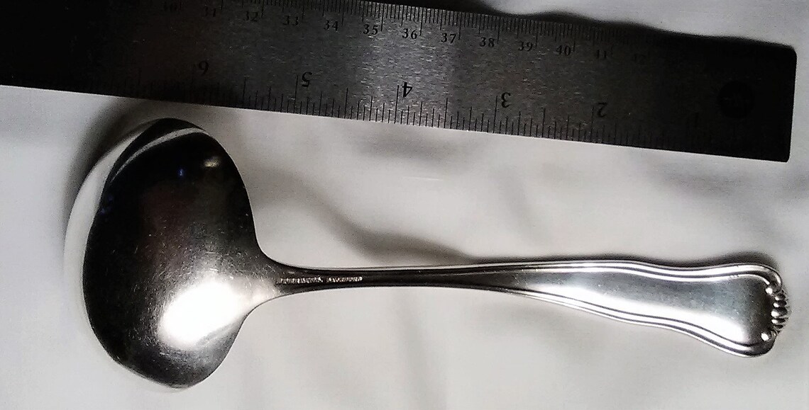 Heavy Solid Sterling Silver Gravy Ladle With Oval Shape Bowl | Etsy