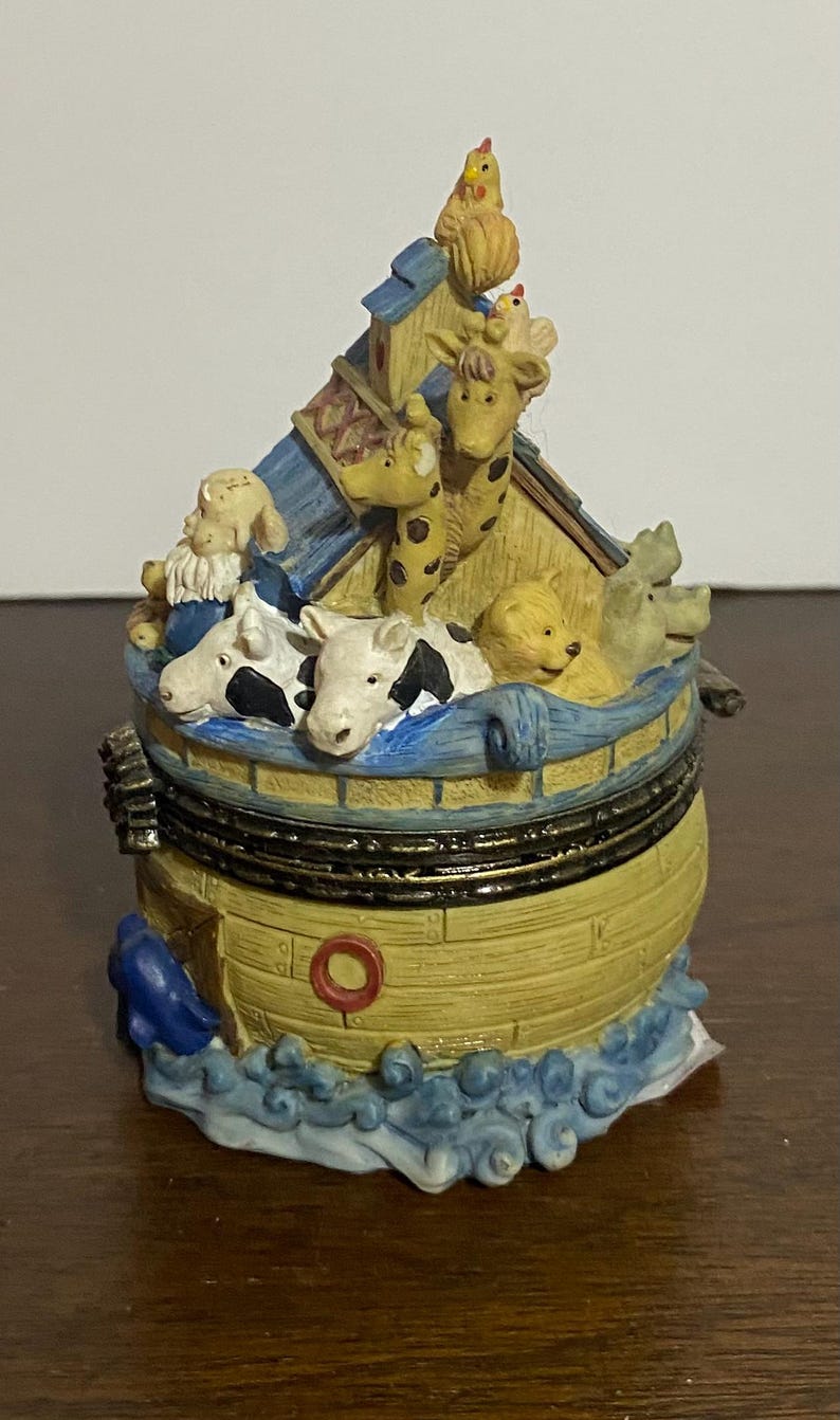 Vintage Avon Noah’s Ark Trinket Box – 1980s Collectible Animal-themed ...
